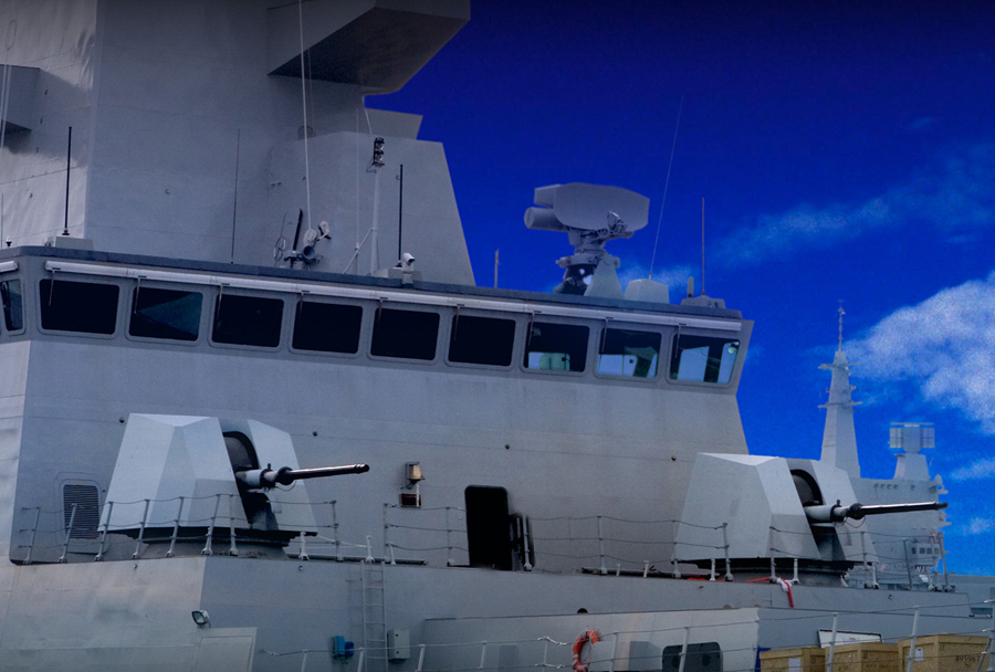 Uspešna testiranja topa OTO Melara 76 mm strales z vodenim strelivom ...