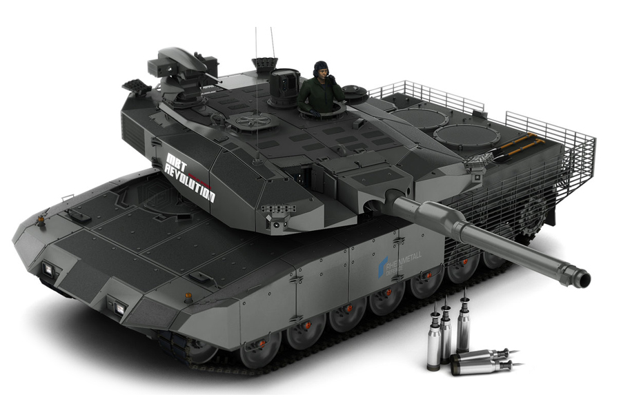 Rheinmetallov prihodnji glavni bojni tank z novim topom 130 mm ...
